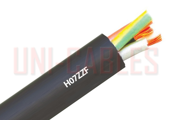 Flexible H07ZZ - F Rubber Multi Core Power Cable , Black Low Smoke ...