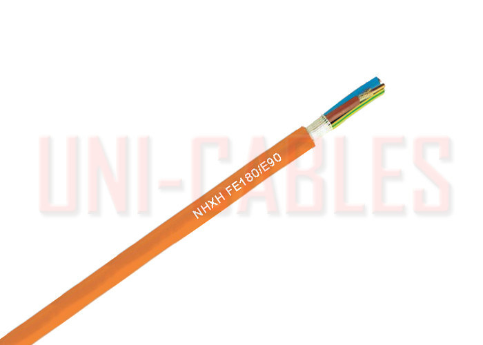 180 / E90 Fire Resistance Cable , 1 x 4 RE Orange Sheath Halogen Free Cable