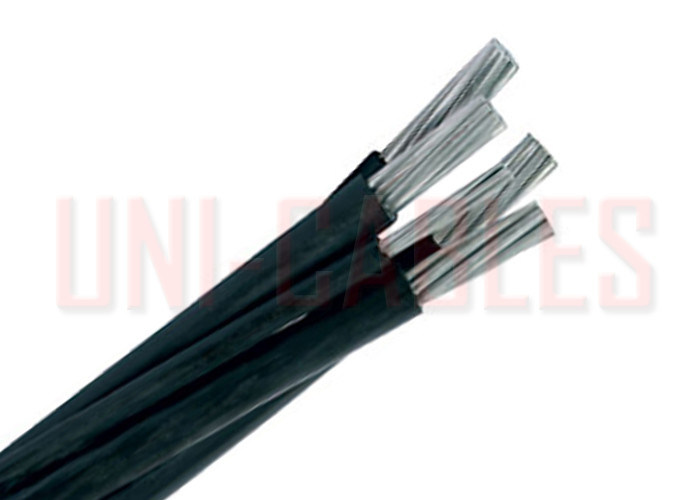 600 / 1000V Low Voltage Aerial Bundled Cable DES LVC IEC 60502 ABC 4X25 ...