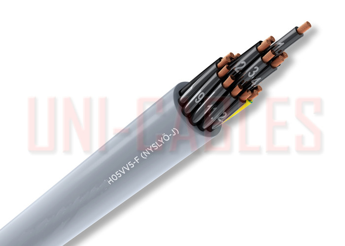 PVC Black H05VV5 - F Size Flexible Control Cable 12G1 . 0 To 61G1 . 5 ...